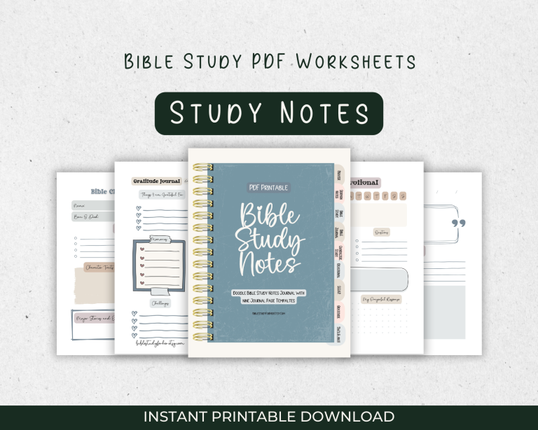 Free Quiet Time Printable Instant Download - Bible Study for Her